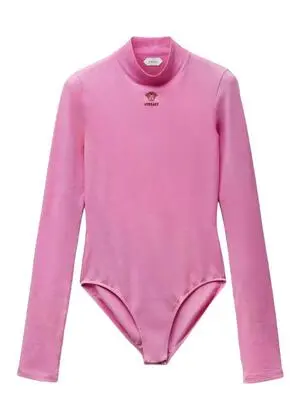 VERSACE Versace Embroidered-Logo Stretch Cotton-Jersey Bodysuit