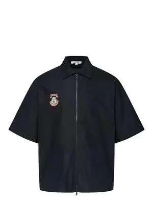 BLACKJACK Embroidered Logo-patch Shirt - Black