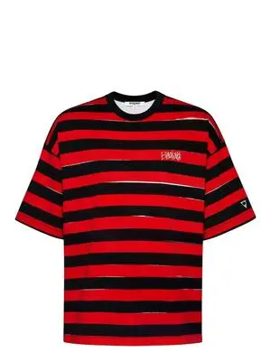 BLACKJACK Menace Stripe-print T-shirt