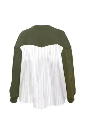 3.1 Phillip Lim Striped-panel Crewneck Sweatshirt - Green