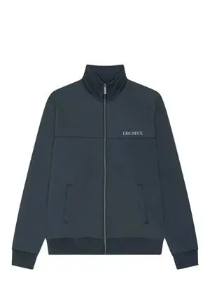 LES DEUX Track Logo-print Zip-up Jacket - Blue