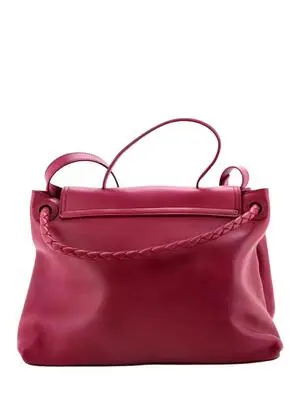 Bottega Veneta Bottega Veneta Ciao Ciao Top Handle Bag Leather With Intrecciato Detail Medium Satchel Pink