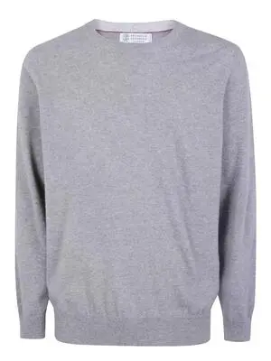 Brunello Cucinelli Brunello Cucinelli Cashmere Crew-Neck Sweater Grey