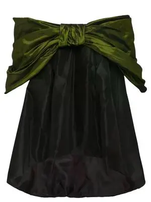 Simone Rocha Gathered Bow Top - Black