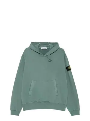 Stone Island Logo-patch Hoodie - Green