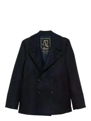 SEALUP Double-breasted Button-down Jacket - Blue