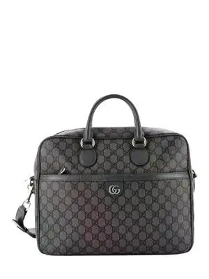 GUCCI Gucci Ophidia Zip Around Pocket Briefcase GG Coated Canvas Medium Business Bag