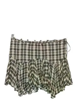 KNWLS KNWLS Checked Ruffled Mini Skirt
