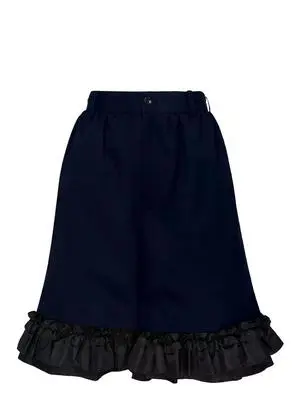 Comme Des Garçons Ruffle-trimmed Wide-leg Shorts - Blue