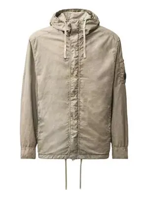 C.P. COMPANY T-st Nylon Lens Hooded Overshirt - Neutrals