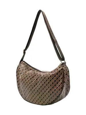 GHERARDINI Monogram-print Shoulder Bag - Brown