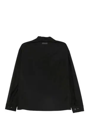PAOLO PECORA Contrast-stitch Long-sleeve Shirt - Black