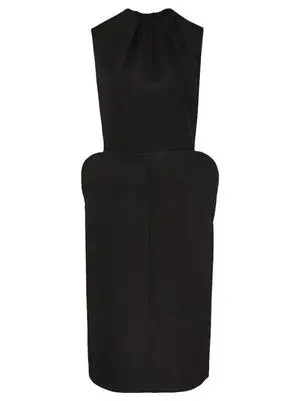 PUSHBUTTON PushBUTTON Sleeveless Pleated-Neck Midi Dress