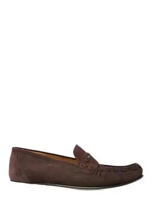 Fendi Scrunch Loafers In Dark Calfskin - Brown