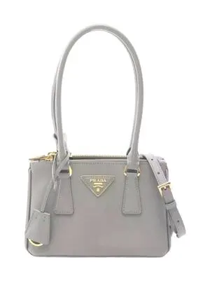 Prada Prada Galleria Saffiano Lux Mini Bag Grey