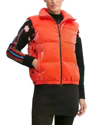 SPORTALM Quilted High-neck Sleeveless Jacket - Orange