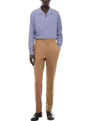 FURSAC Virgin-wool Tailored Trousers - Brown