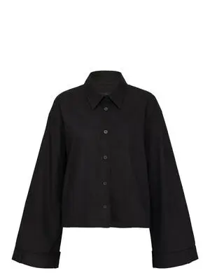 LEE MATHEWS Rennie Wide-sleeve Shirt - Black