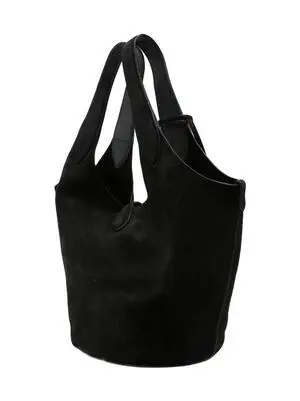 Polo Ralph Lauren Polo Ralph Lauren Logo-Embroidered Suede Tote Bag Black