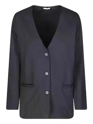 M.S.M. V-neck Button-up Jacket - Black
