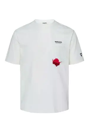 BLACKJACK Red Ink Logo-print Pocket T-shirt - White