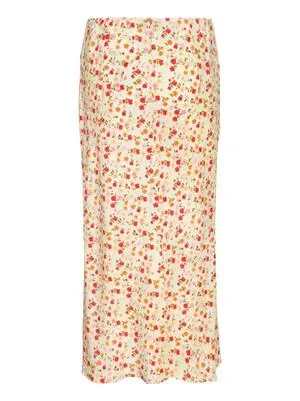 LEE MATHEWS Flora Graphic-print Maxi Skirt - Yellow