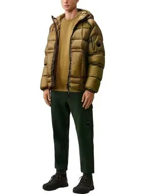 C.P. COMPANY Diagonal Raised Fleece Lens Sweatpants - Green
