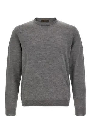 SLOWEAR Virgin Wool Mélange Crew-neck T-shirt - Grey