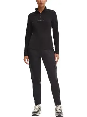 SPORTALM Ribbed-knit Cargo Pants - Black