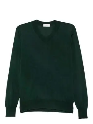 PAOLO PECORA V-neck Sweater - Green
