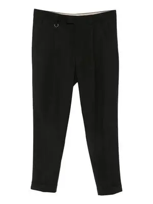 PAOLO PECORA D-ring Turn-up Trousers - Black
