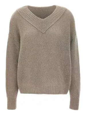 Hemisphere V-neck Sweater - Neutrals