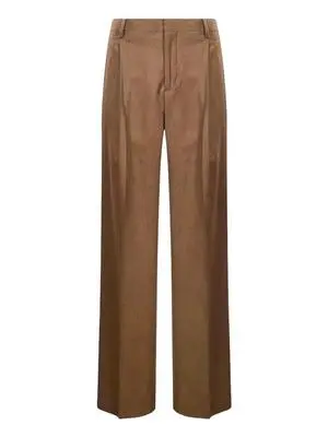 BRIGLIA 1949 Pleated Straight-leg Trousers - Brown
