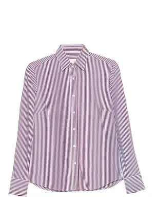 XACUS Vertical-stripe Shirt - Red