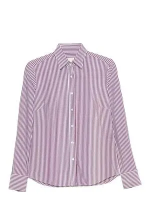 XACUS Vertical-stripe Shirt - Red