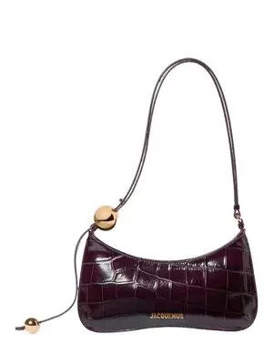 Jacquemus Croc-effect Leather Shoulder Bag - Red