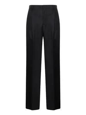 BRIGLIA 1949 Pressed-crease Wide-leg Trousers - Black