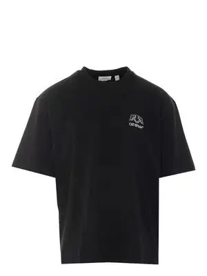 Off-White Logo-print Crew-neck T-shirt - Black
