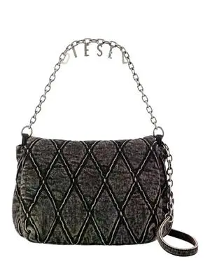 DIESEL® Medium Charm D Shoulder Bag - Black