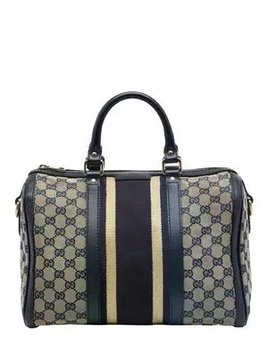 Gucci Gg Canvas Web Joy Boston Bag Satchel - Neutrals