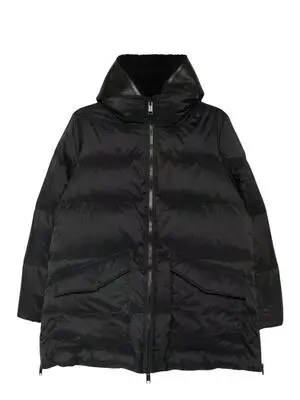YVES SALOMON Quilted Hooded Coat - Black