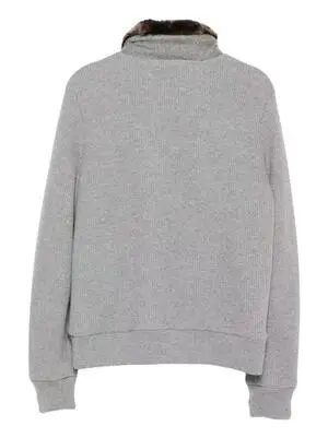 MOORER Faux-fur Collar Panelled Bomber Jacket - Grey