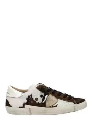 Philippe Model Prsx Cow-print Sneakers - Brown