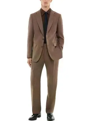 FURSAC Houndstooth-pattern Blazer - Brown