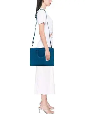 Bottega Veneta Nappa Intrecciato Briefcase Business Bag - Blue