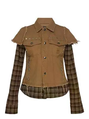 Andersson Bell Layered Studded Shirt - Brown