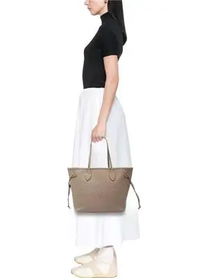 LOUIS VUITTON Louis Vuitton Monogram Giant Empreinte Neverfull MM Tote Bag Neutrals