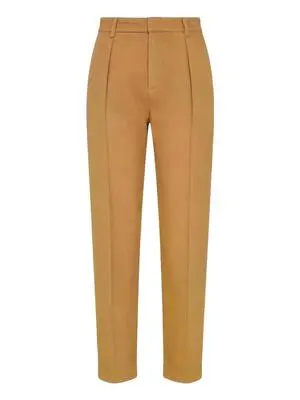 N°21 Pleated Straight-leg Trousers - Brown
