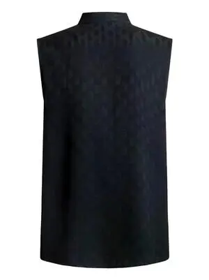 Etro Silk-blend Jacquard Paisley Top With Scarf - Black