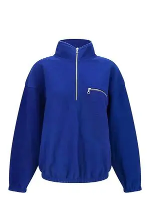 RIER Fleece Quarter-zip Sweater - Blue